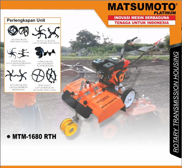 MTM-1680 RTH | TILLER MACHINE | CULTIVATOR CAKAR BAJA | MATSUMOTO – Jagonya Mesin